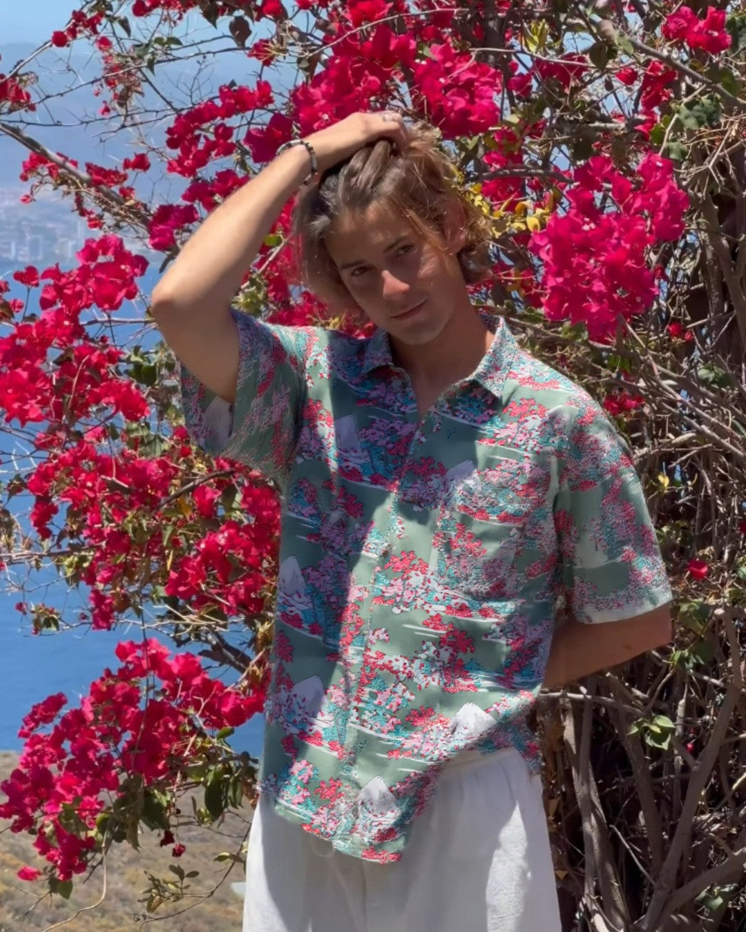 Porous Woven Texture Short Sleeve Shirt – OROMEN