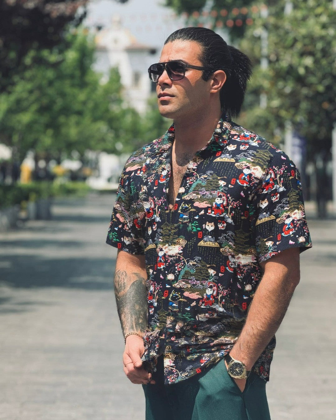 Porous Woven Texture Short Sleeve Shirt – OROMEN