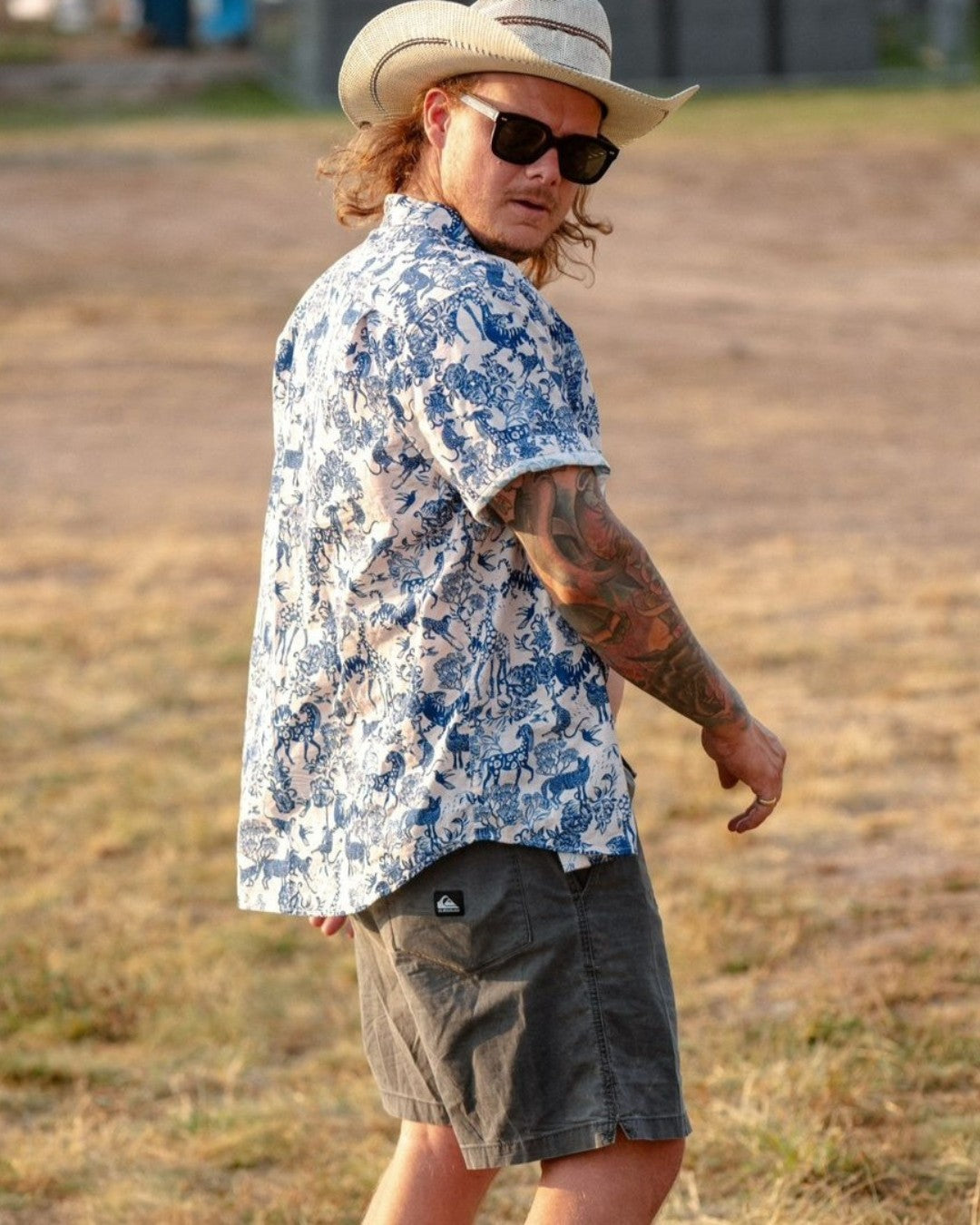 Porous Woven Texture Short Sleeve Shirt – OROMEN