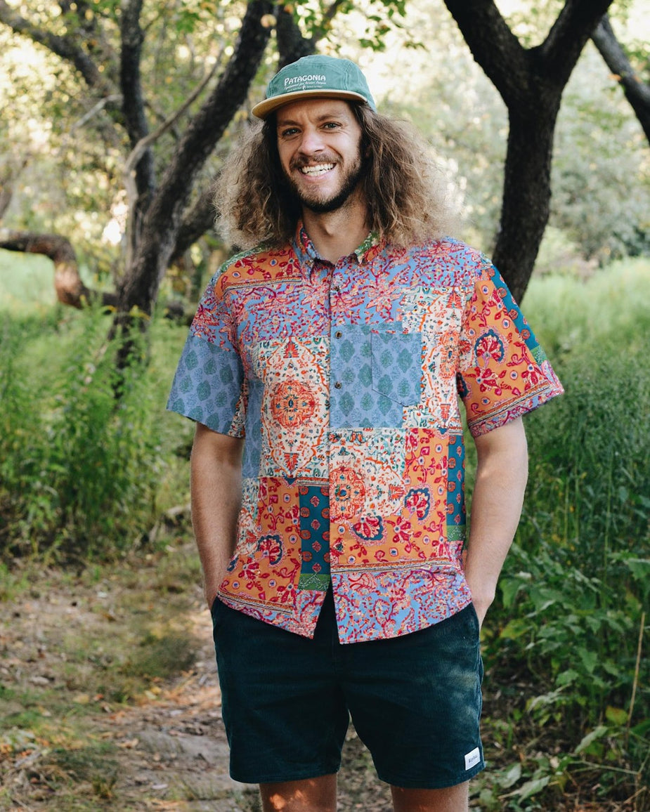 Porous Woven Texture Short Sleeve Shirt – OROMEN