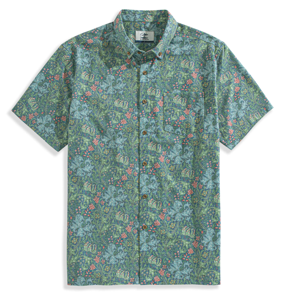 Secret Garden Linen Aloha Shirt | William Morris Inspired Floral ...